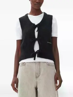 GANNI Knitted Tie String Vest