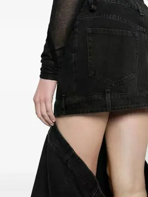 Attico Denim Midi Skirt