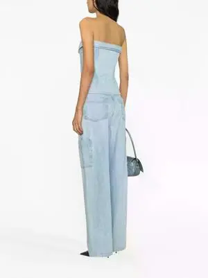 DION LEE Strapless Denim Top