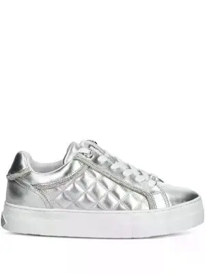 Guess Silver Tone Sneakers For Women