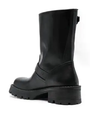 Versace Medusa-embossed Leather Boots