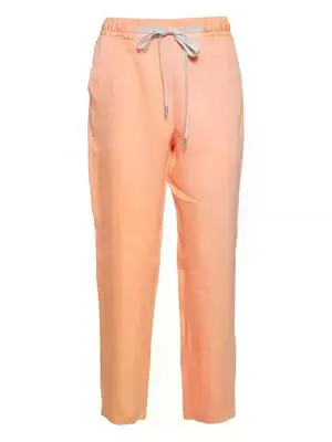 BARBA NAPOLI Drawstring-waist Trousers - Orange