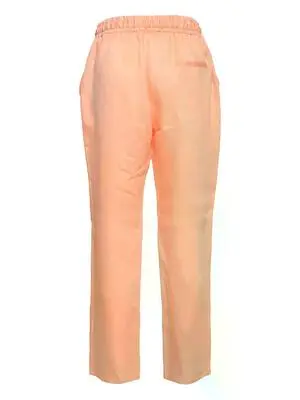 BARBA NAPOLI Drawstring-waist Trousers - Orange