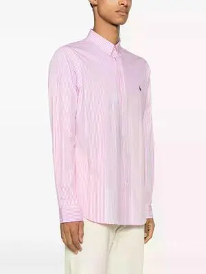 Polo Ralph Lauren Embroidered-logo Striped Shirt