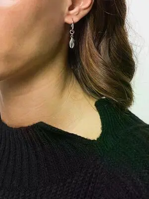 TRUE ROCKS Crab Claw Hoop Earring - Silver