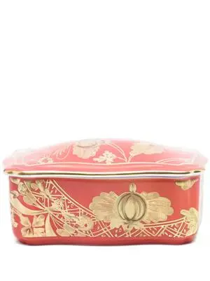 GINORI 1735 Oriente Italiano Porcelain Trinket Box - Red