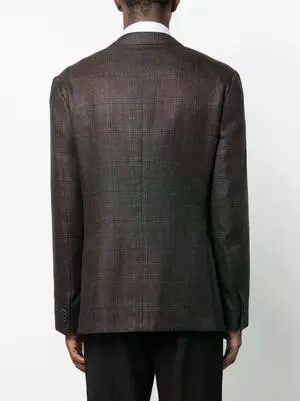 Corneliani Check-pattern Cashmere Blazer - Brown