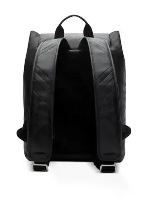 Burberry Embossed Check Leather Backpack
