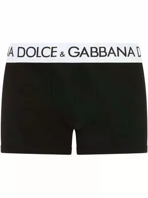 Dolce & Gabbana Logo-waistband Boxer Briefs - Black
