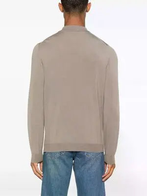 ZANONE Fine-knit Polo Shirt - Brown
