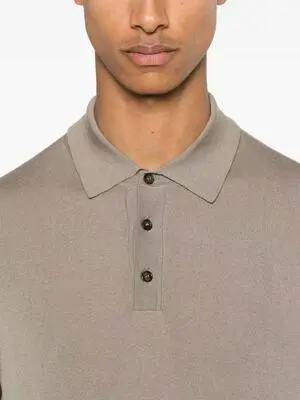 ZANONE Fine-knit Polo Shirt - Brown