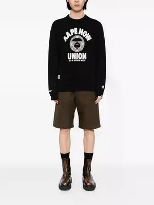 AAPE BY *A BATHING APE Moonface Logo Crew-neck Jumper