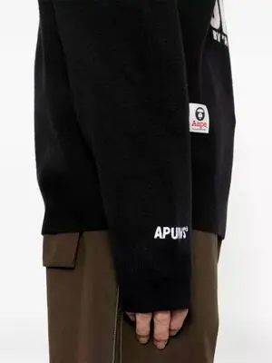 AAPE BY *A BATHING APE Moonface Logo Crew-neck Jumper