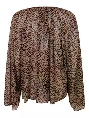 Michael Kors Leopard Print Blouse