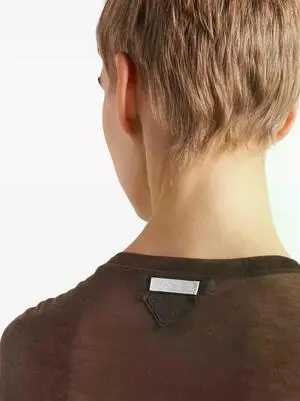 Prada Semi-sheer Chambray T-shirt