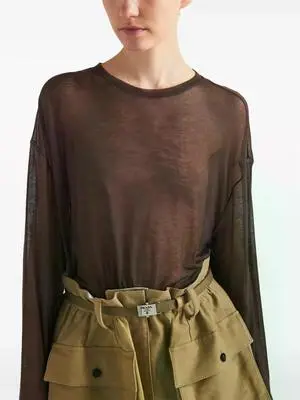 Prada Semi-sheer Chambray T-shirt