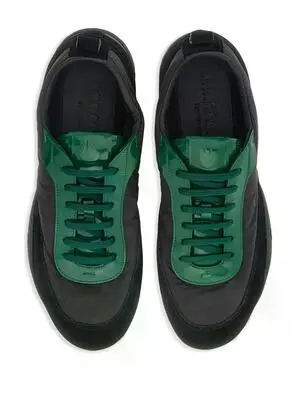 FERRAGAMO Leather-trim Lace-up Sneakers