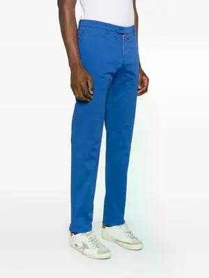 Kiton Mid-rise Chinos - Blue