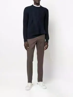 Incotex Tailored-cut Cotton Trousers - Brown