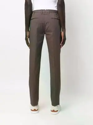 Incotex Tailored-cut Cotton Trousers - Brown