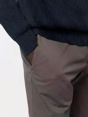 Incotex Tailored-cut Cotton Trousers - Brown