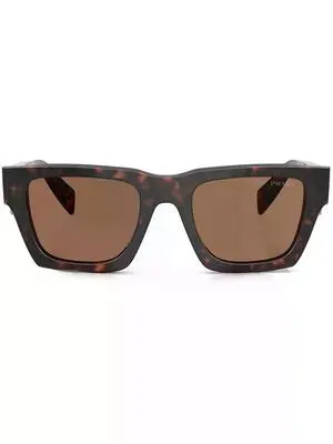 Prada Tortoiseshell-effect Square Sunglasses - Brown