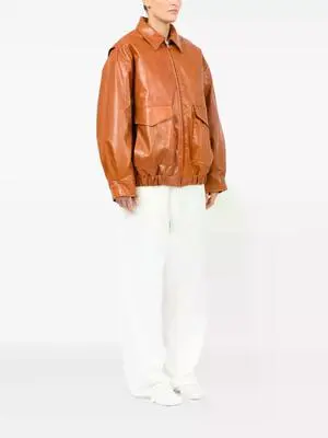 MAISON MARGIELA Zip-up Leather Jacket