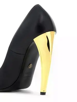 Roberto Cavalli Fang Leather Pumps