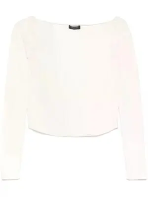 MUGLER Boning-detail Sweater - Neutrals