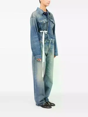 MAISON MARGIELA Belted Denim Jacket - Blue