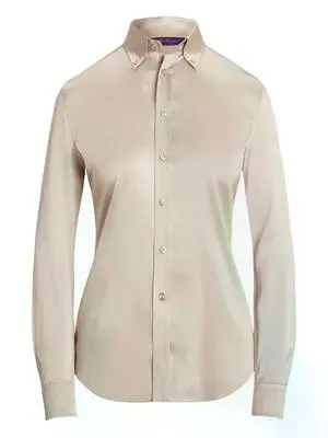 Ralph Lauren Satin Button-up Shirt - Neutrals