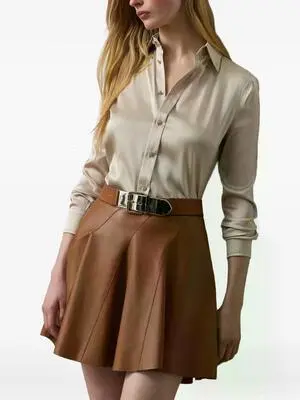 Ralph Lauren Satin Button-up Shirt - Neutrals