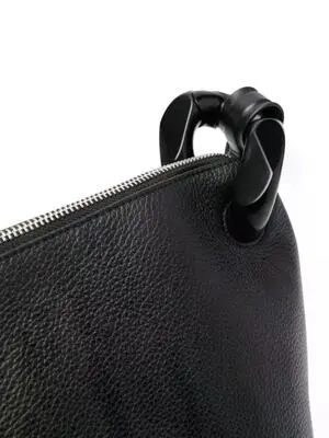 JW Anderson Small Corner Leather Shoulder Bag - Black