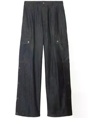 Burberry Indigo Wide Leg Cargo Jeans