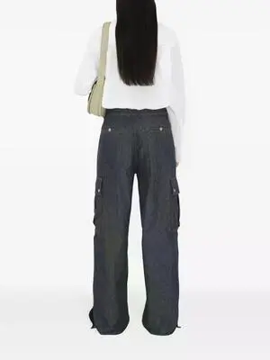 Burberry Indigo Wide Leg Cargo Jeans