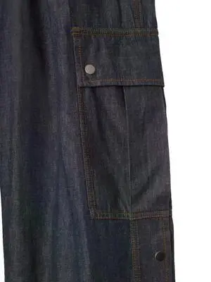 Burberry Indigo Wide Leg Cargo Jeans
