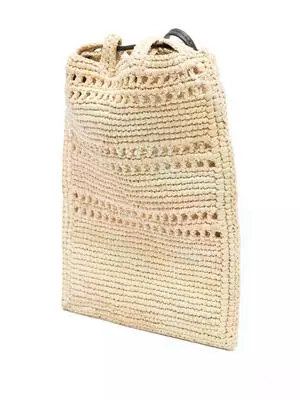 Loewe Drawstring Raffia Cross Body Bag