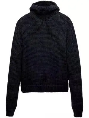 Prada Hooded Wool Jumper