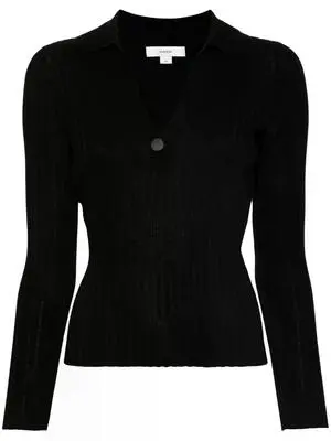 Vince Snap Polo Sweater - Black