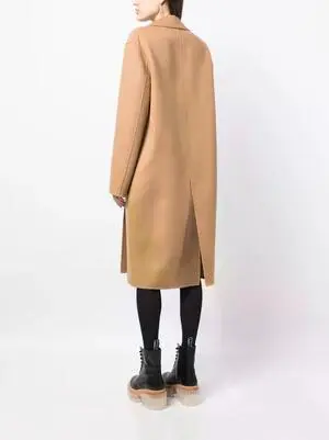 Stella McCartney Double-breasted Wool Coat - Brown