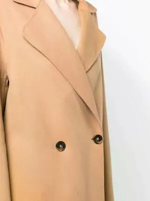 Stella McCartney Double-breasted Wool Coat - Brown