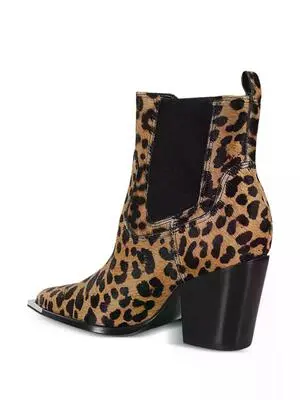 Schutz 85mm Tinna Leopard Print Boots