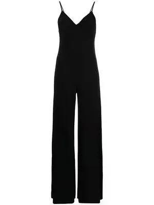 Norma Kamali Plunging V-neck Jumpsuit - Black
