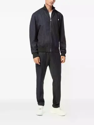 BILLIONAIRE Wool Pinstripe Bomber Jacket