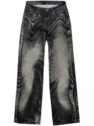 Camper Abstract-pattern Wide-leg Jeans - Grey