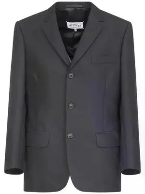 MAISON MARGIELA Single-breasted Wool Blazer - Black