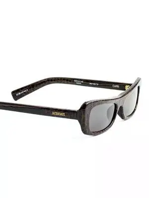 Jacquemus Capri Croc-effect Sunglasses - Brown