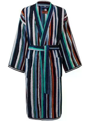 Missoni Stripe-pattern Cotton Bathrobe - Multicolour