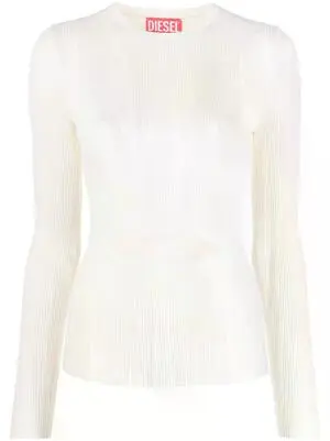 DIESEL® M-peris Cut-out Knitted Top - White