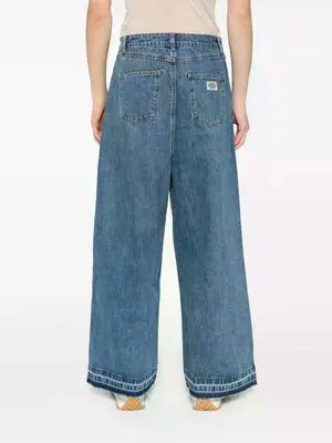 GROUND ZERO Faded Wide-leg Jeans
